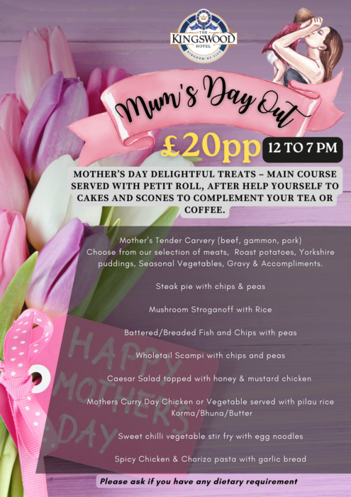 Menu – The Kingswood Hotel